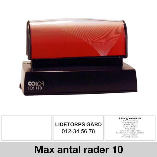 Colop EOS 110 98x47mm, Röd - Unigraphics